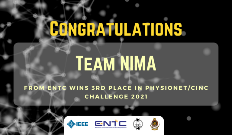 Team NIMA from ENTC wins 3rd place in Physionet/CinC Challenge 2021 ...