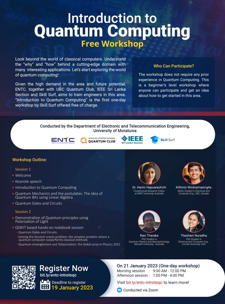 Workshop on Quantum Computing – Department of Electronic and Telecommunication Engineering